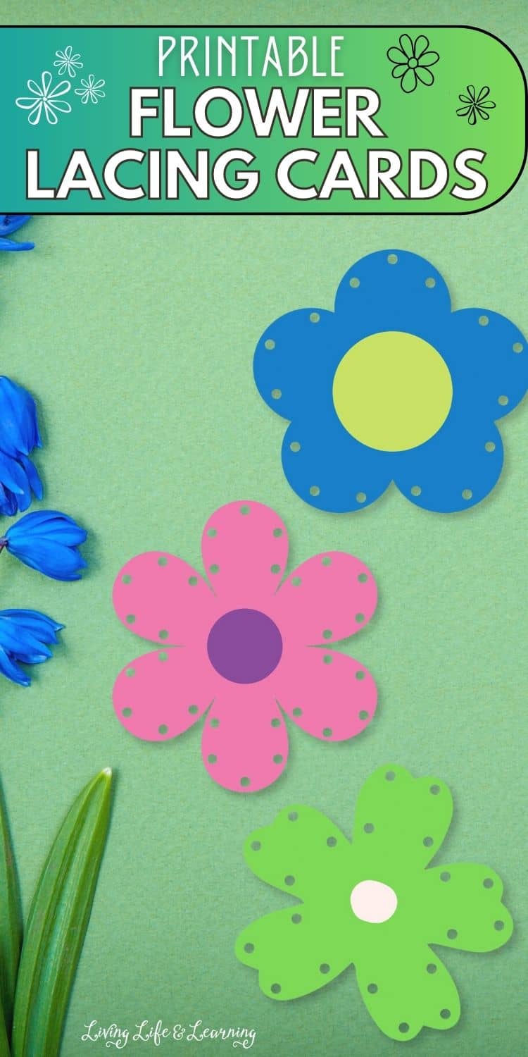 Fun Flower Activities for Kids: Printable Flower Lacing Cards