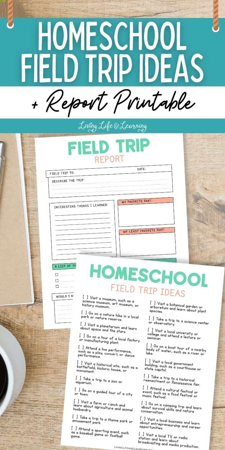 Homeschool Field Trip Ideas and Report Printable