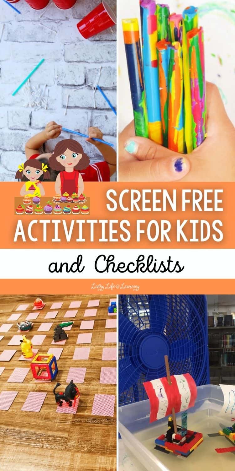 Screen Free Activities for Kids and Checklists
