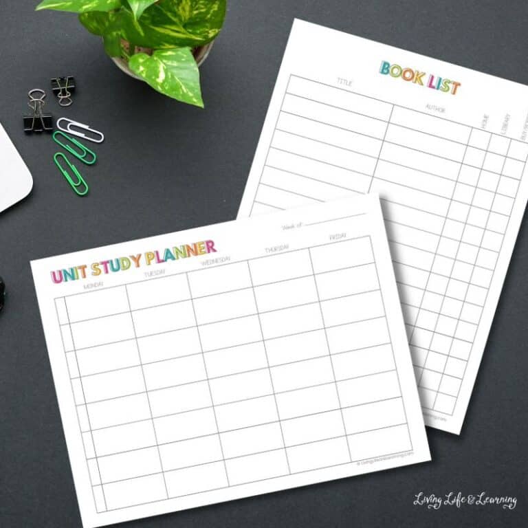 Unit Study Homeschool Planner