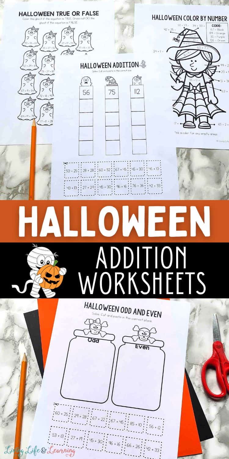 Halloween Addition Worksheets
