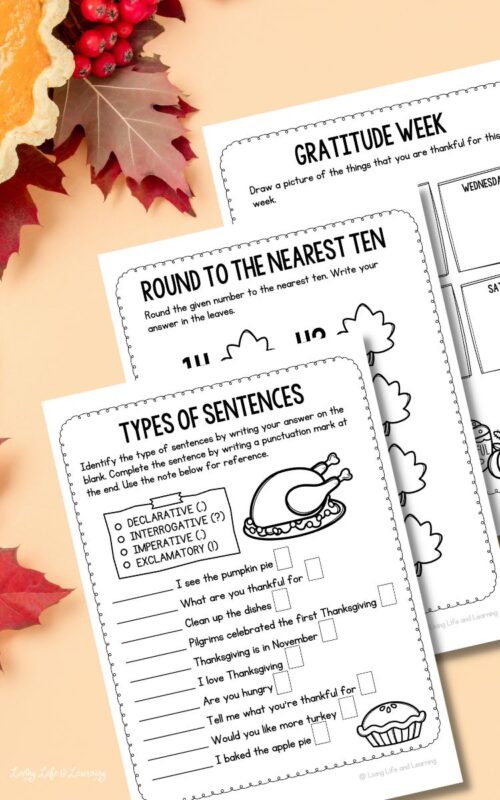 Thanksgiving Worksheets for Kids