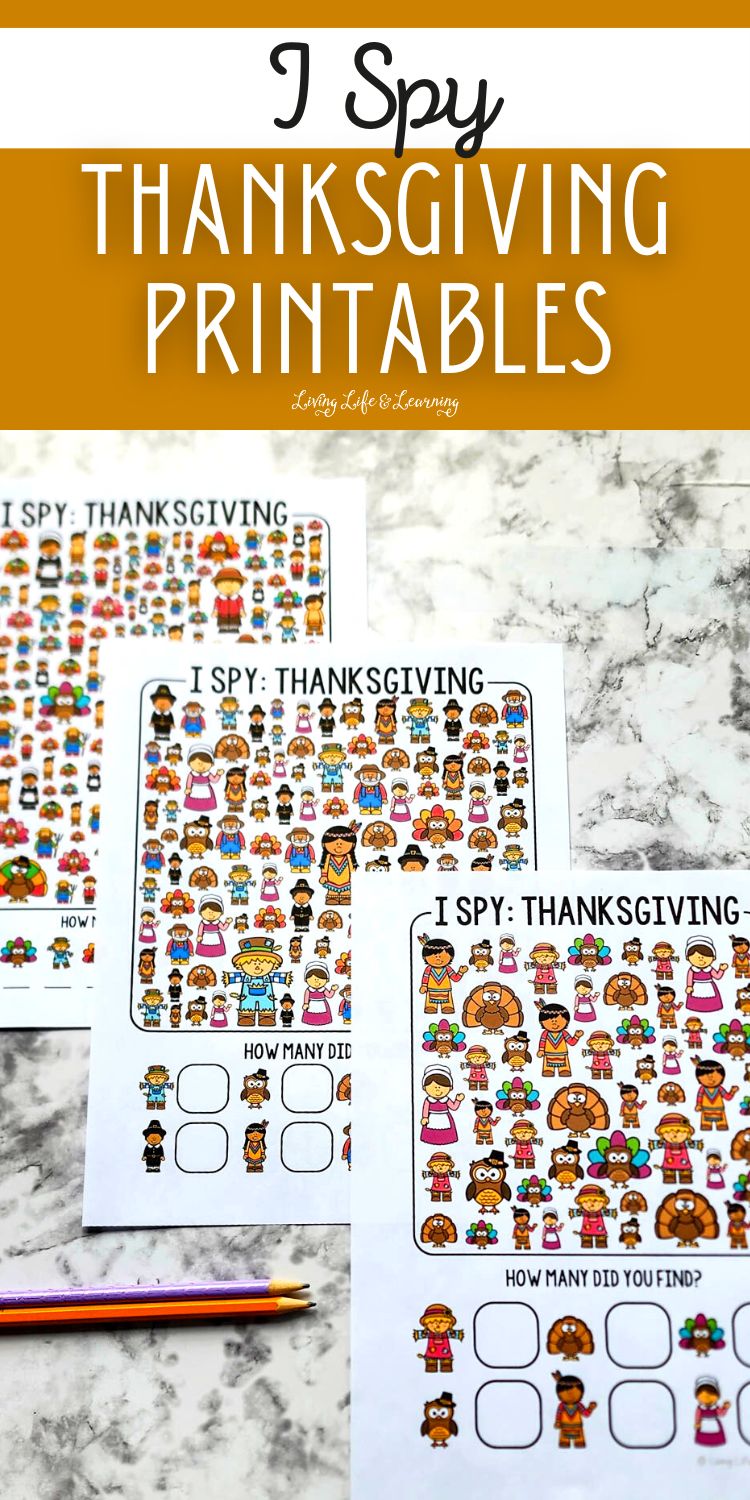 I Spy Thanksgiving Printables