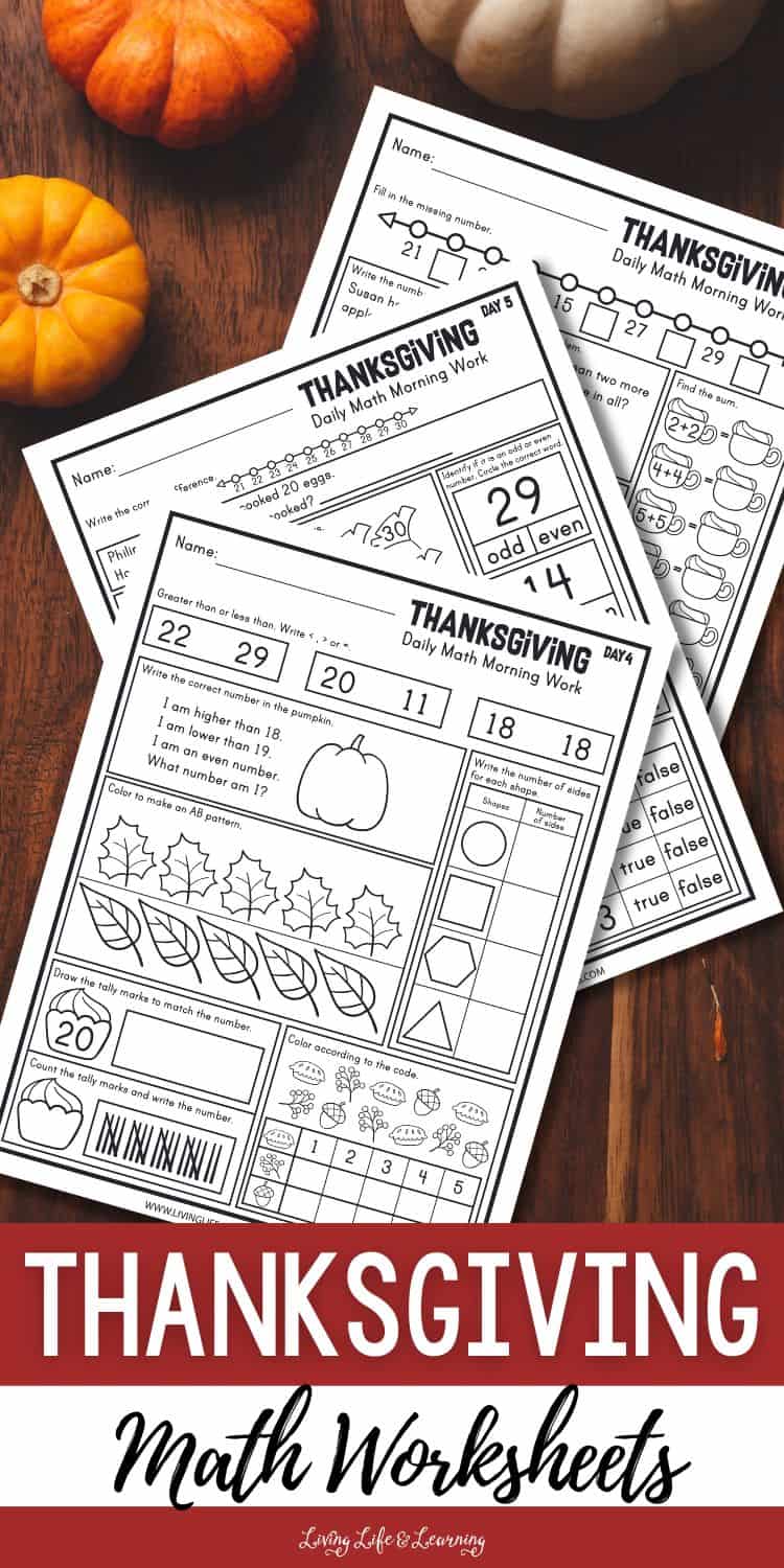 Thanksgiving Math Worksheets