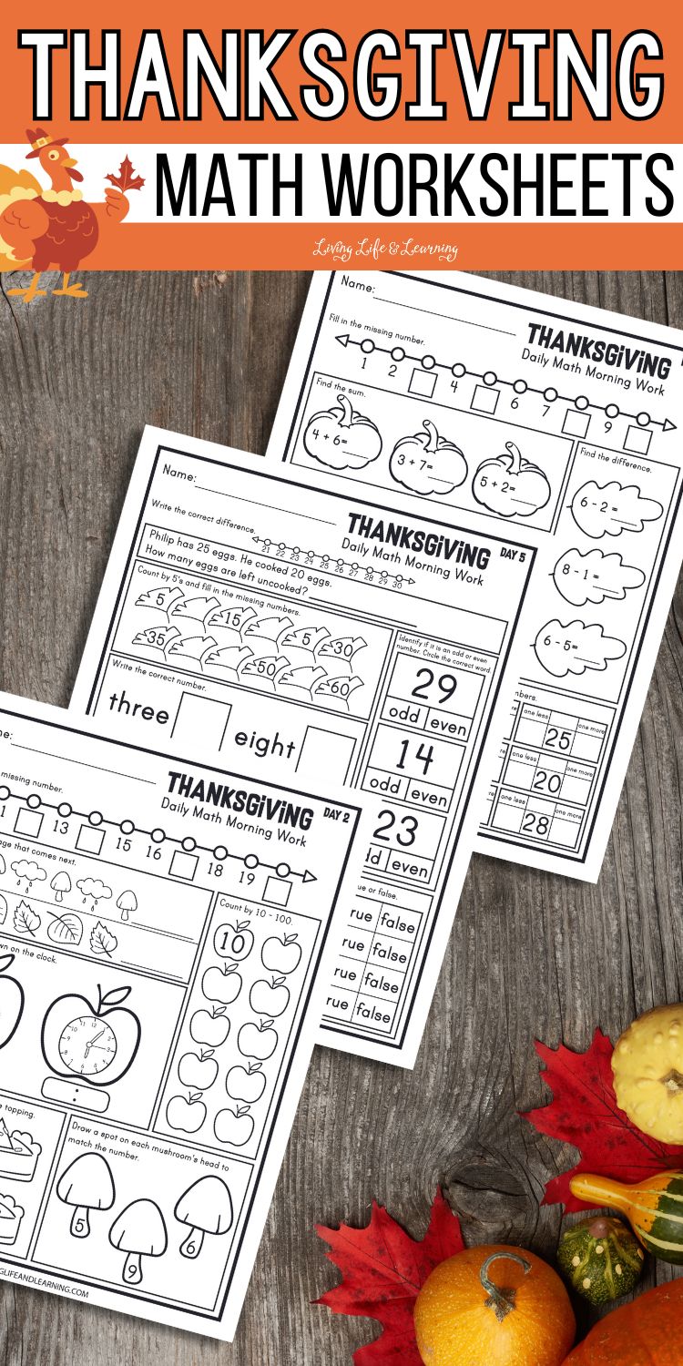 Thanksgiving Math Worksheets