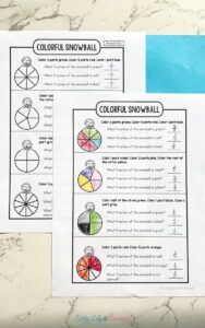 Christmas Fraction Worksheets