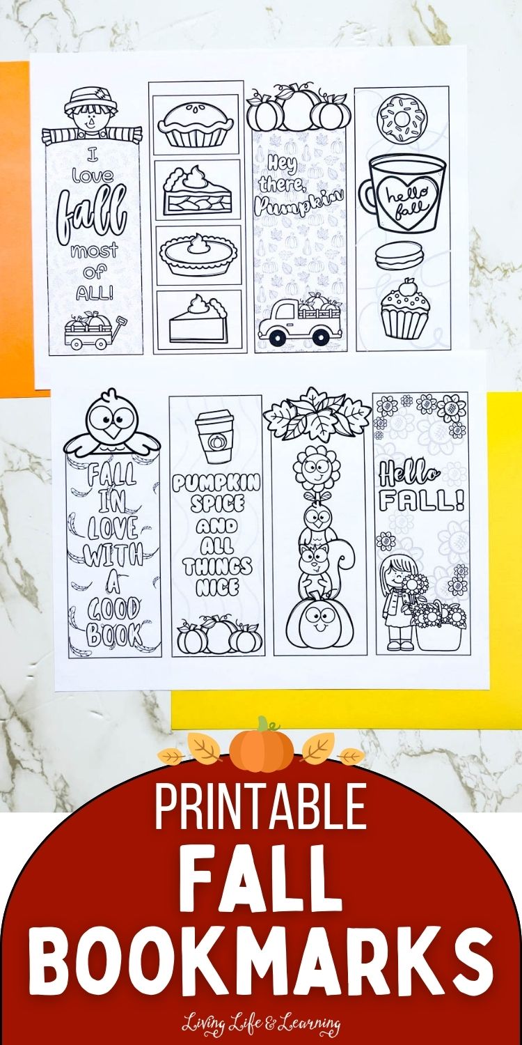 Printable Fall Bookmarks