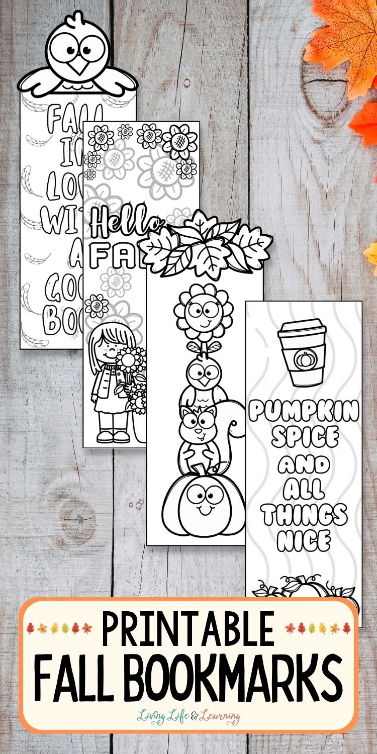 Printable Fall Bookmarks