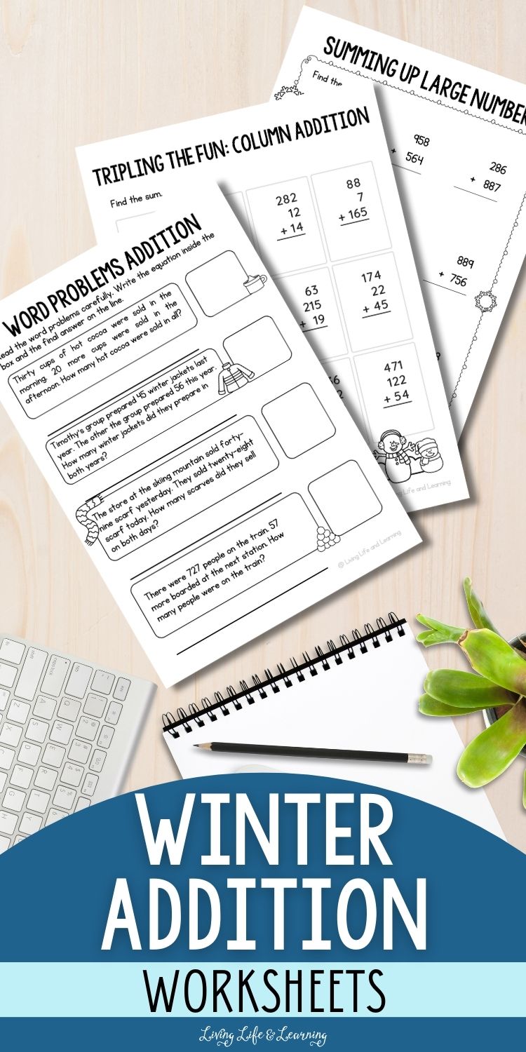 Winter Addition Worksheets
