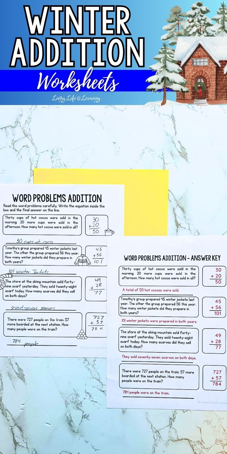 Winter Addition Worksheets