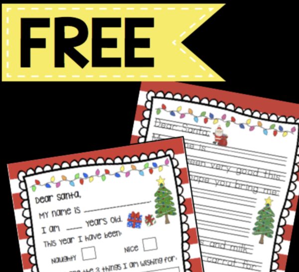 Christmas Writing Activities for Kindergarten