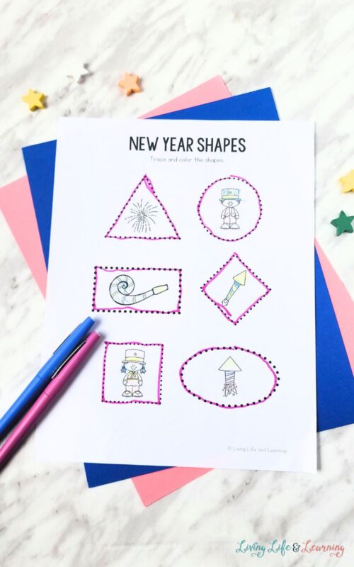 New Year Worksheets for Preschool: Celebrate Together