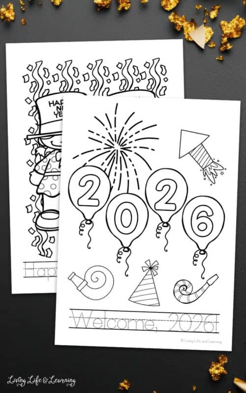 New Year Worksheets for Preschool: Celebrate Together