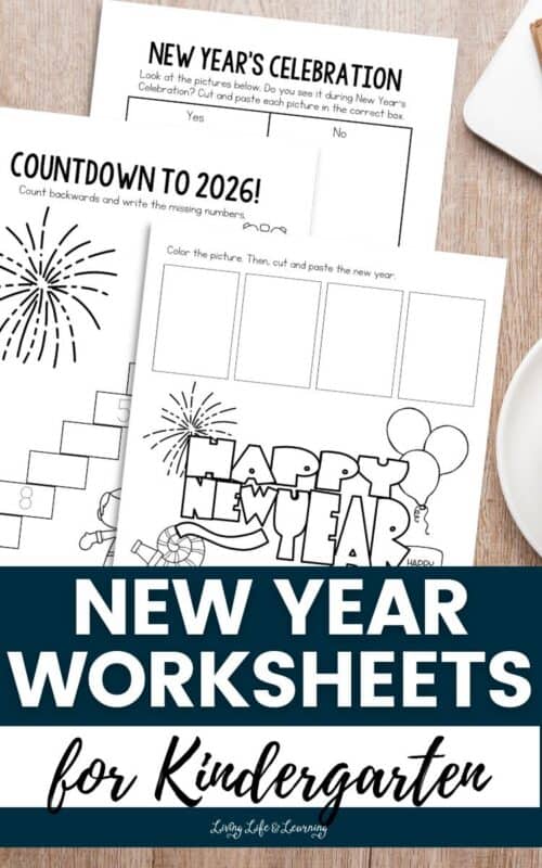 New Year Worksheets for Kindergarten
