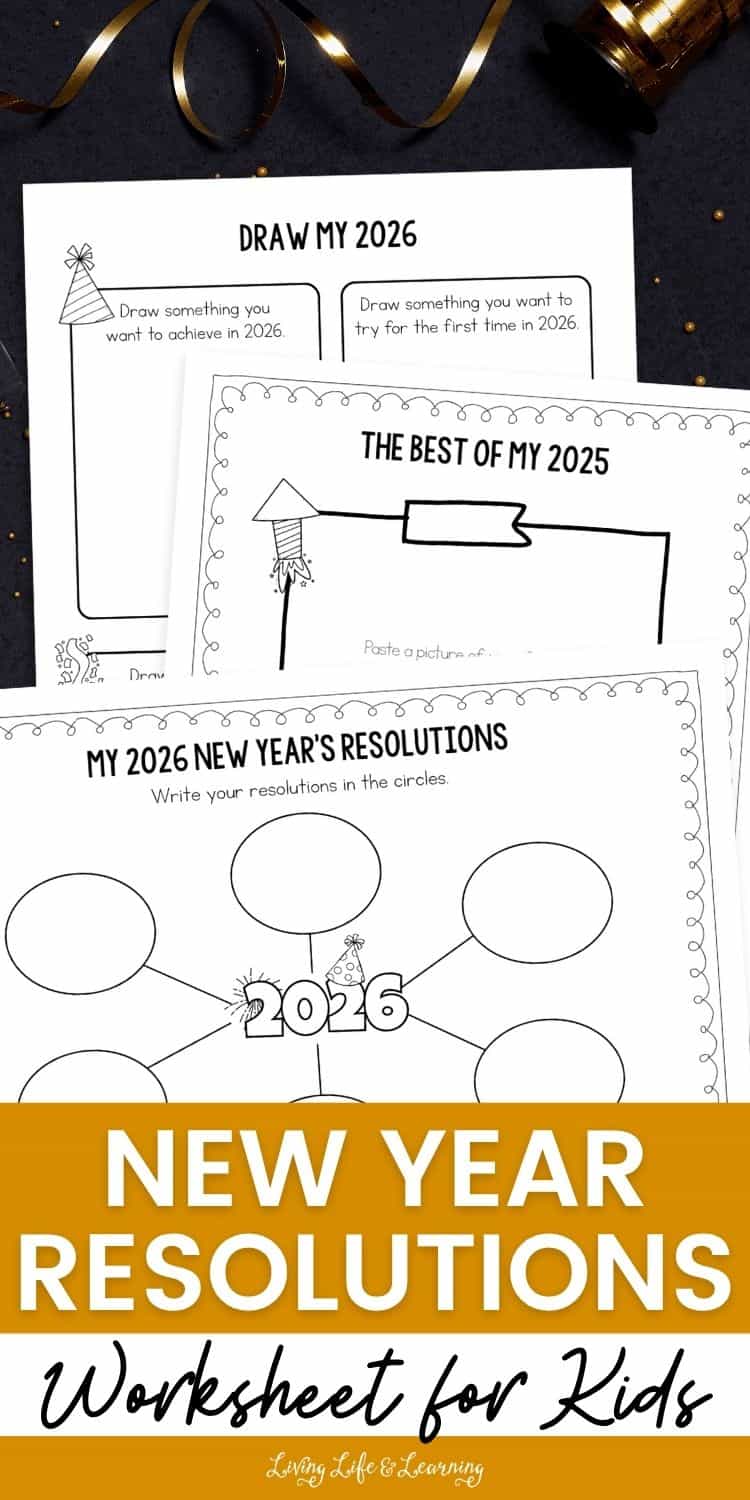 New Year Resolutions Worksheet for Kids