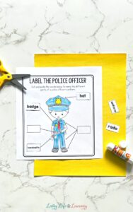 Police Worksheets for Kindergarten