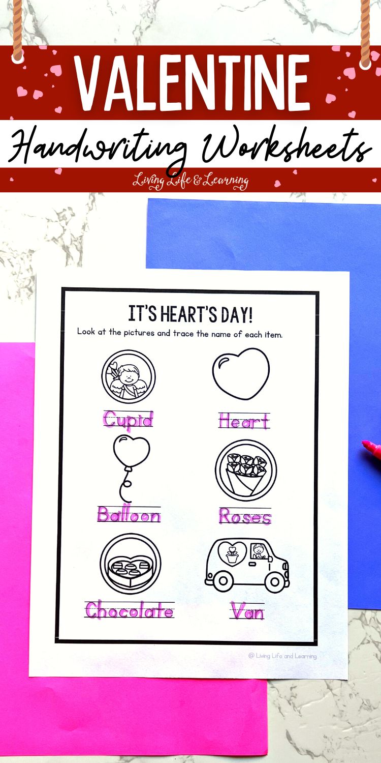 Valentine Handwriting Worksheets