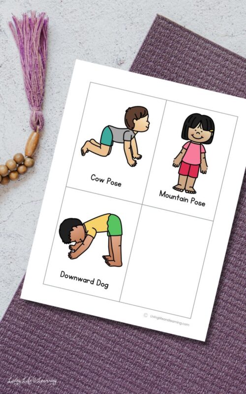 Printable Yoga Cards for Preschoolers