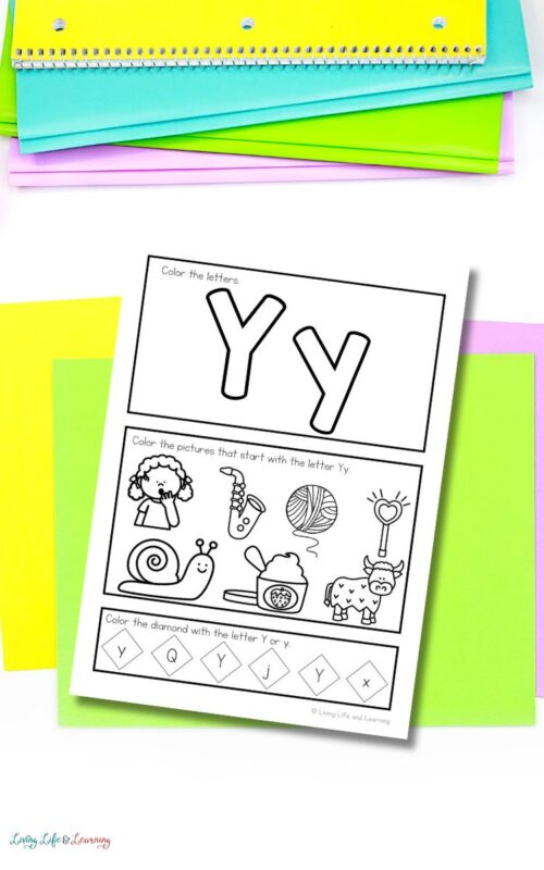 Y is for Yarn Worksheets