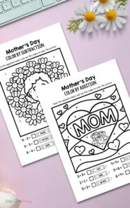 Mother's Day Color by Number Printable