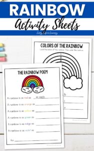 Rainbow Activity Sheets