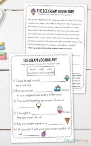 Ice Cream Activity Sheets