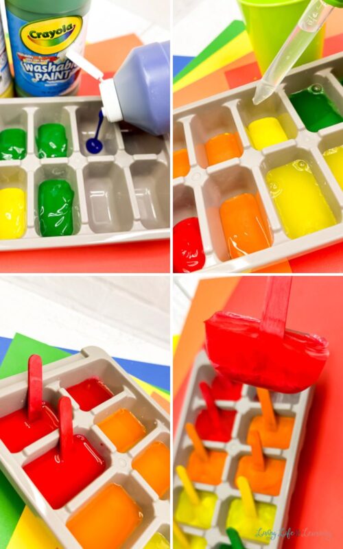 Rainbow Ice Painting Activity: A Fun and Colorful Craft for Kids