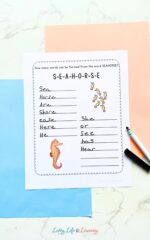 Free Seahorse Worksheets to Teach Kids about Ocean Creatures