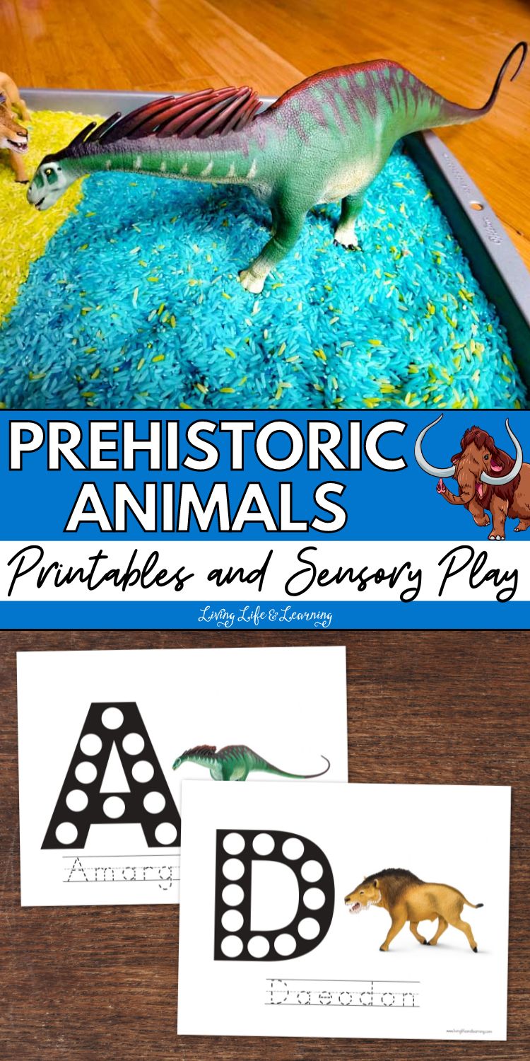 Prehistoric Animals: Fun Sensory Play Ideas and a Fun Printable