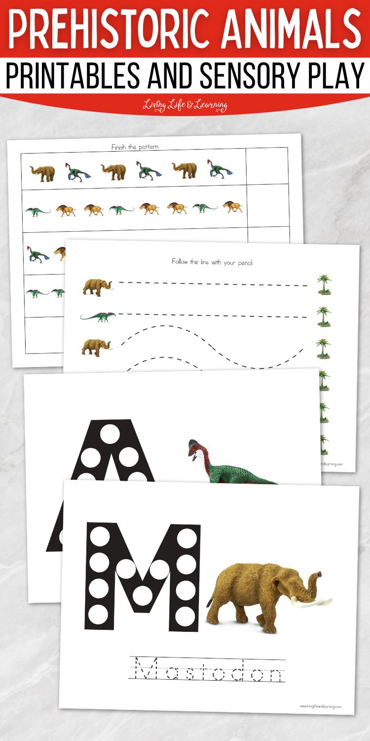 Prehistoric Animals: Fun Sensory Play Ideas and a Fun Printable
