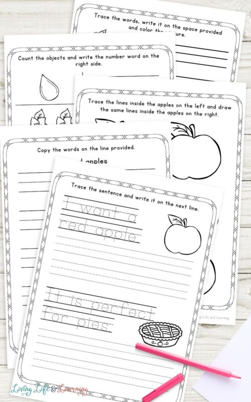 Boost Handwriting Skills with Apple Handwriting Worksheets