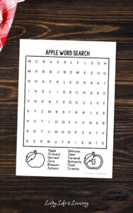 Apple Word Search Printable: Perfect for Apple-themed Learning