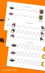 Bat Tracing Worksheets for Fine Motor Skills Development
