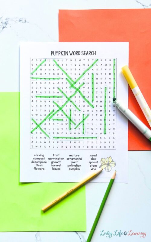 Pumpkin Word Search Printable: Fun Educational Fall Activity