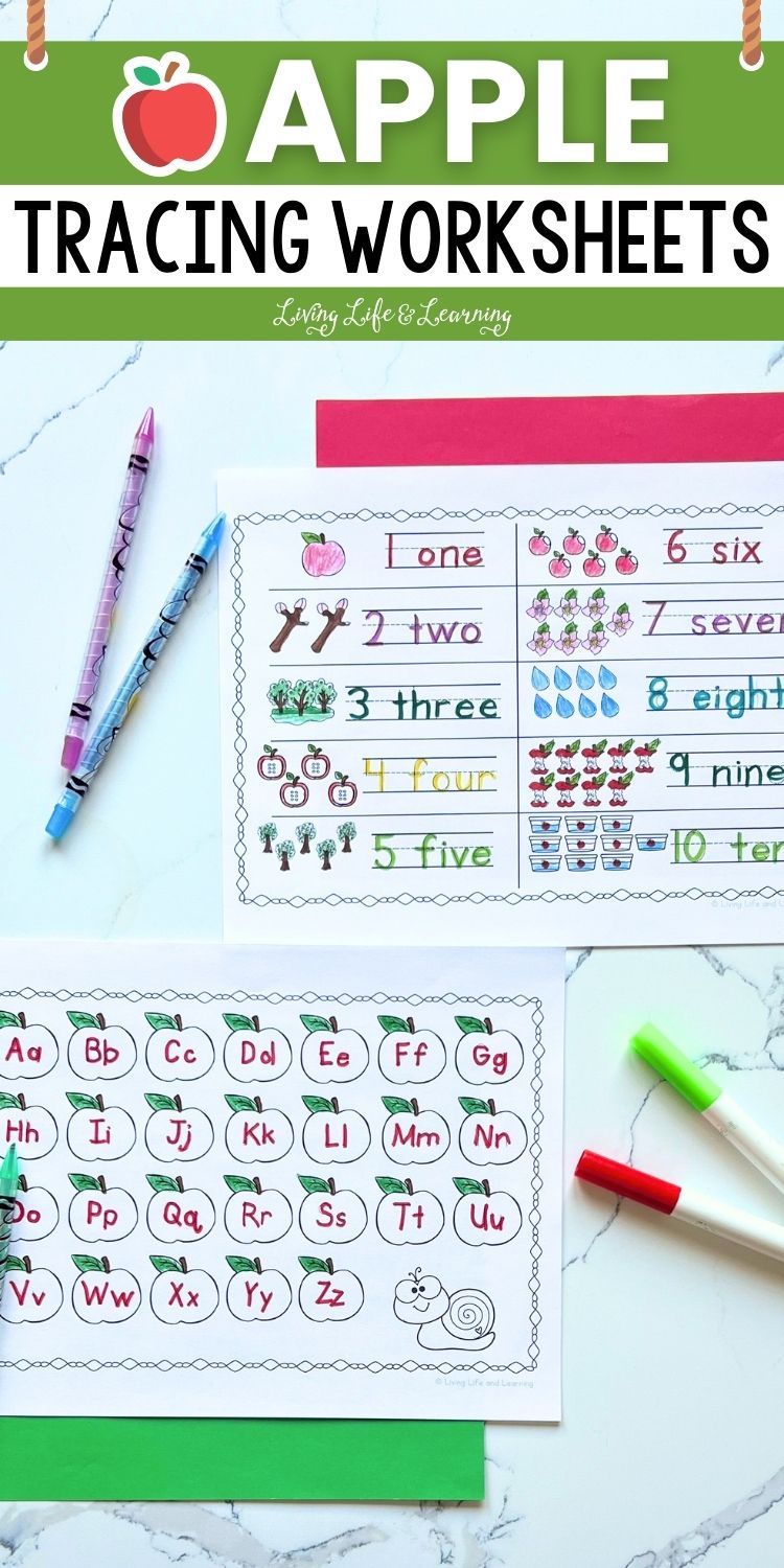 Integrate Fruit and Learning with Apple Tracing Worksheets