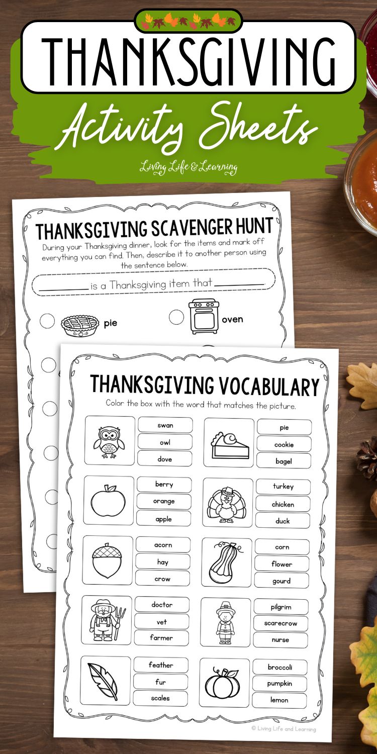 Make the Holiday Extra Special with Thanksgiving Activity Sheets