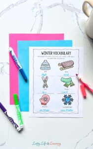 Winter Vocabulary Worksheets: Learning New Words Made Easy