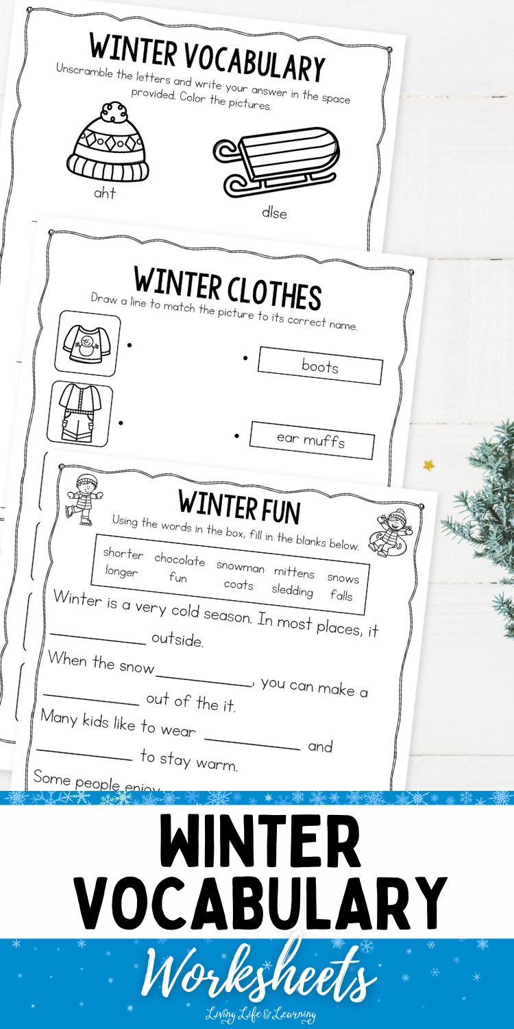 Winter Vocabulary Worksheets: Learning New Words Made Easy
