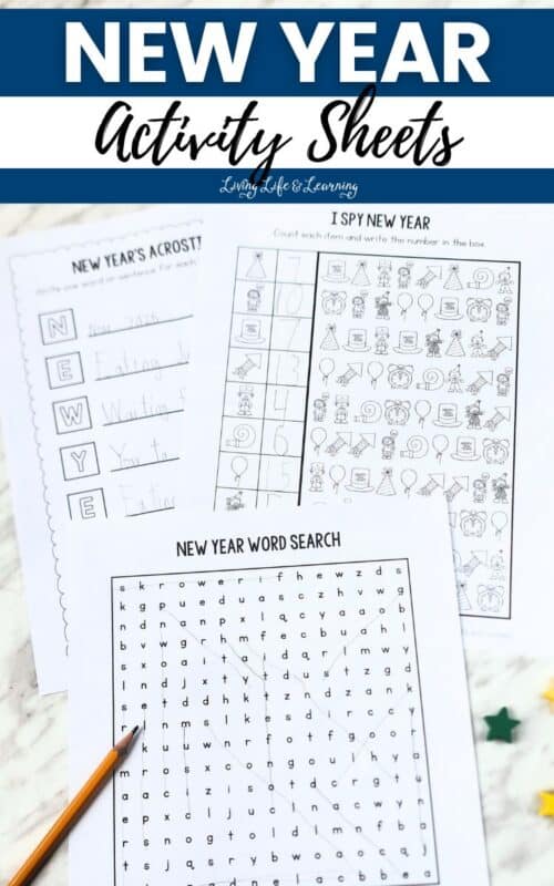 New Year Activity Sheets: Fun and Educational Printable for Kids