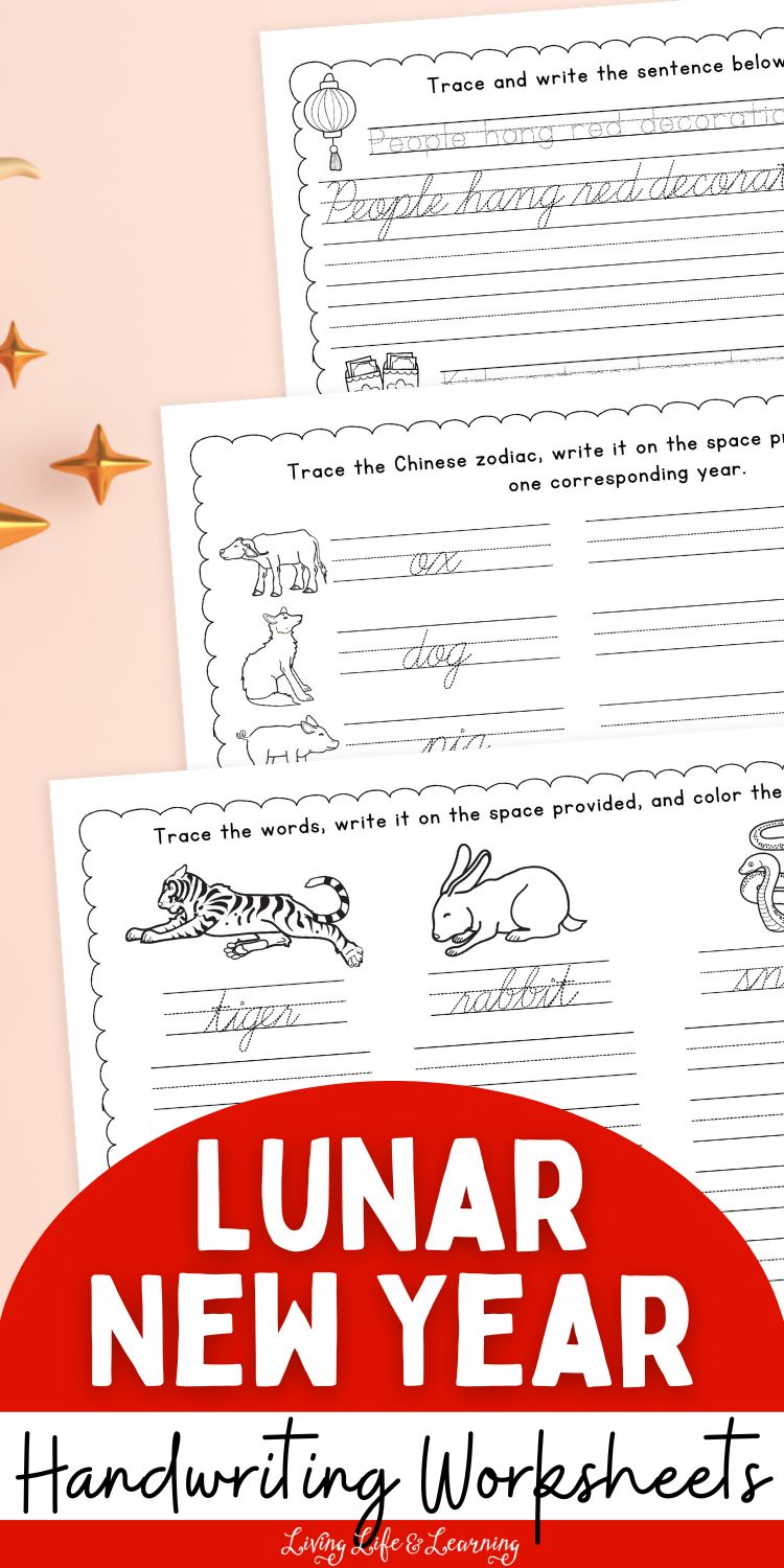 Lunar New Year Handwriting Worksheets: Fun and Festive Pages