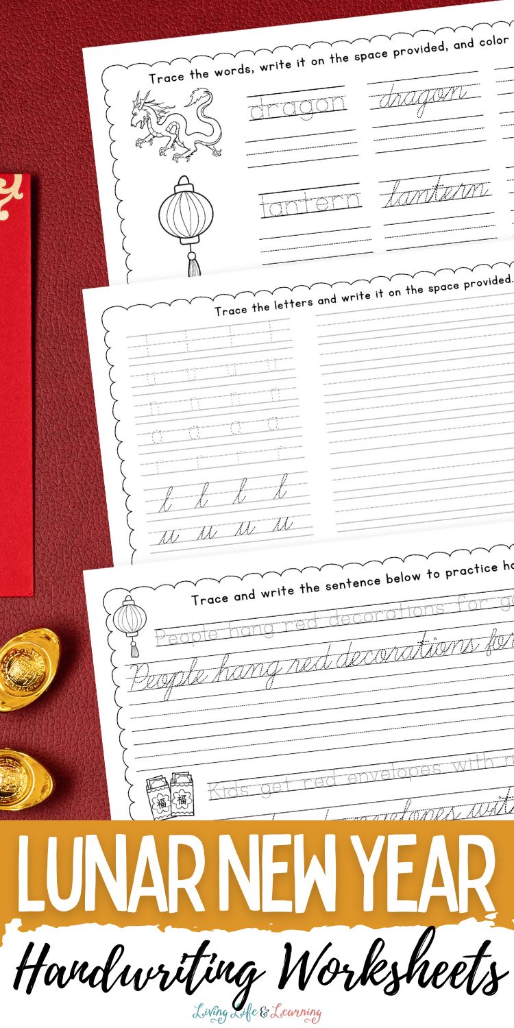 Lunar New Year Handwriting Worksheets: Fun and Festive Pages
