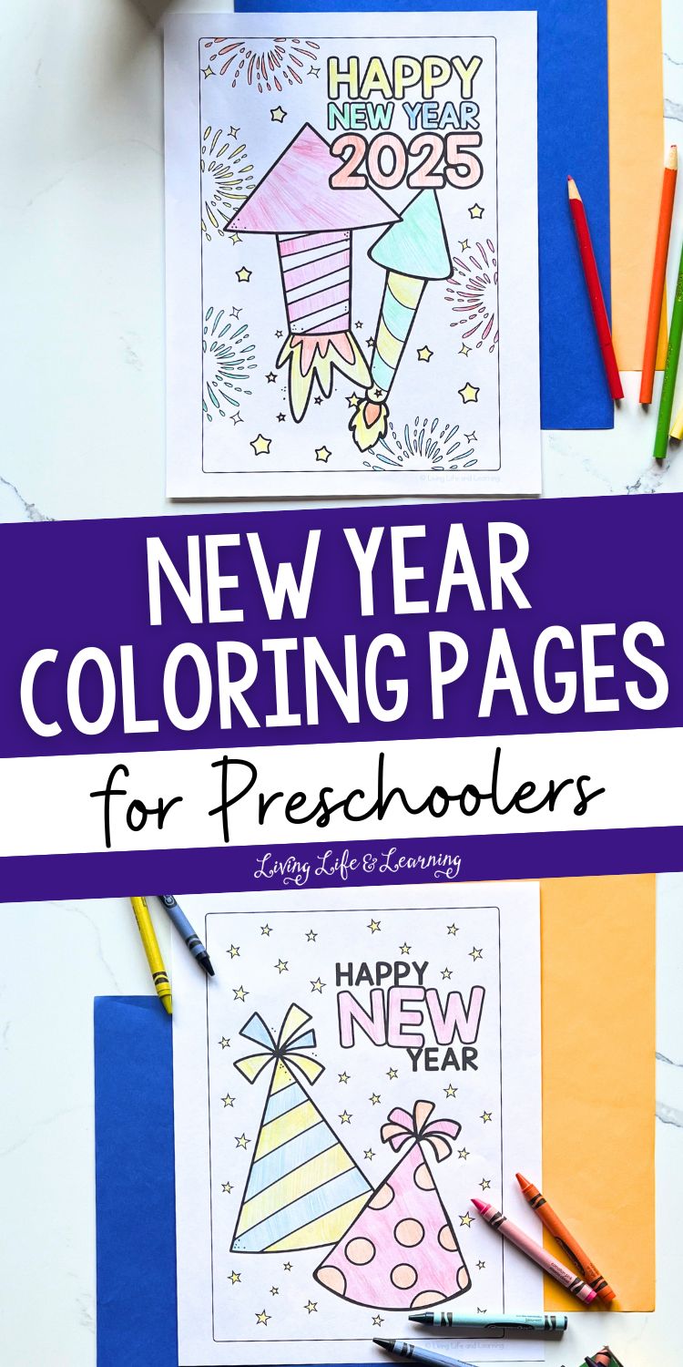 New Year Coloring Pages for Preschoolers: Perfect for New Years