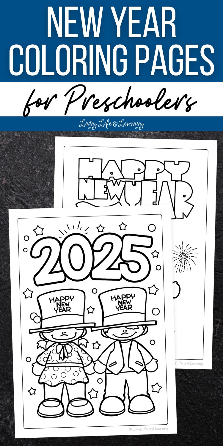 New Year Coloring Pages for Preschoolers: Perfect for New Years