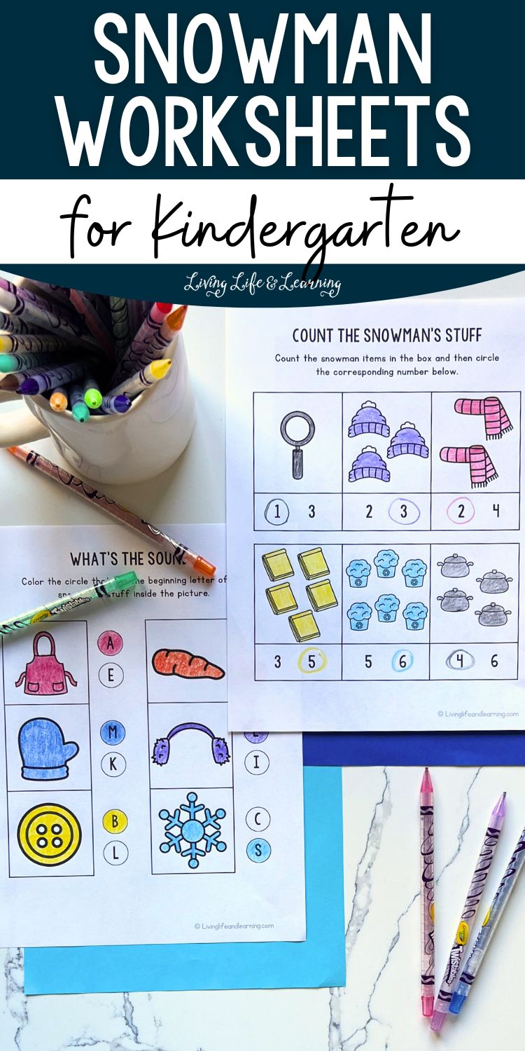 Winter Learning Fun with Snowman Worksheets for Kindergarten