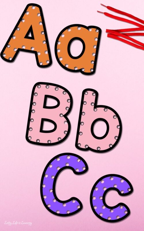 Engaging Alphabet Lacing Cards for Fine Motor Skill Development
