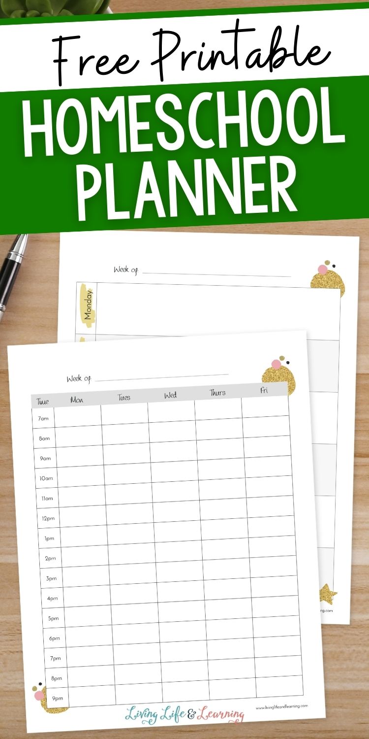 Free Printable Homeschool Planner for Easy Organization