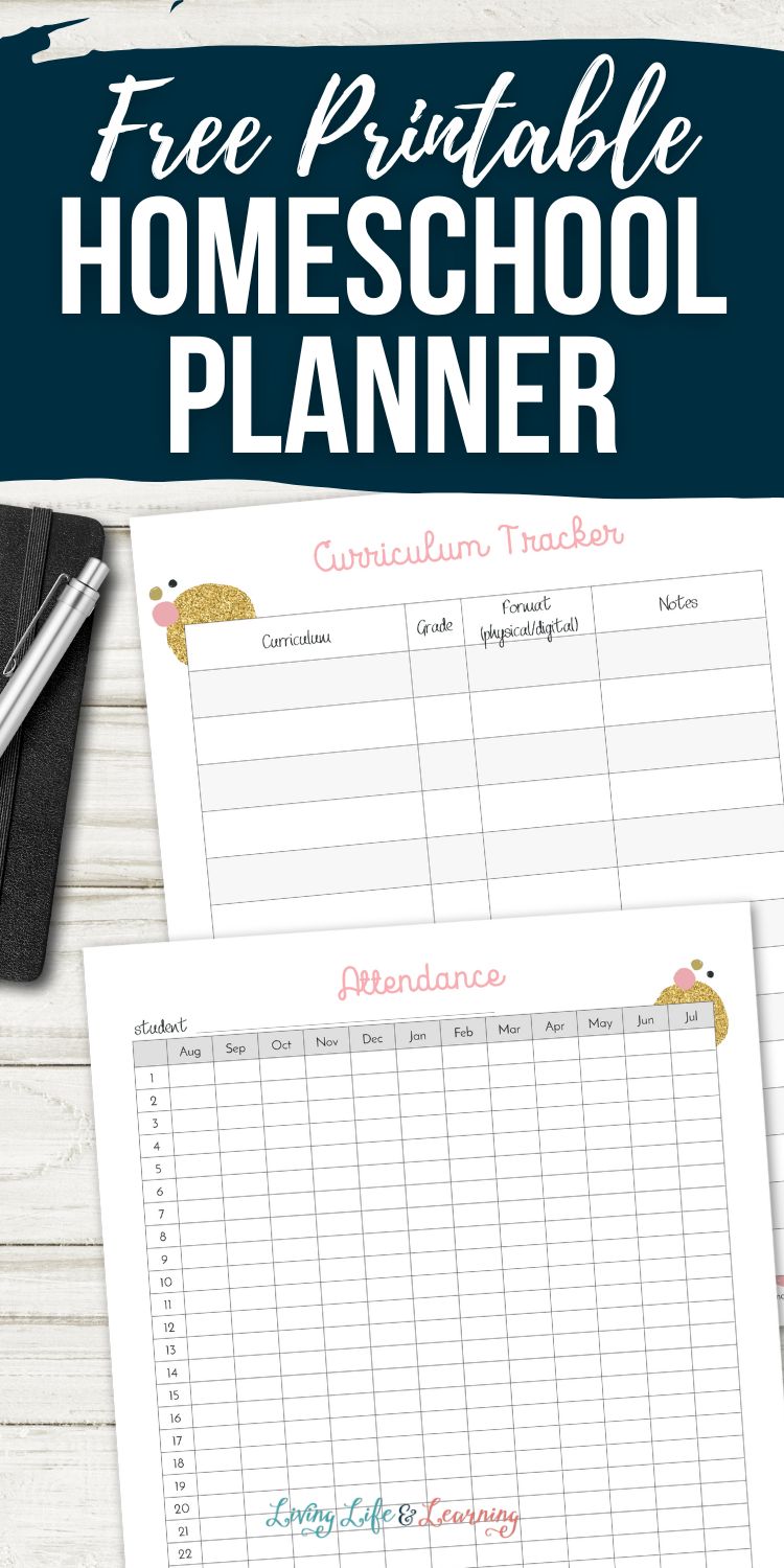 Free Printable Homeschool Planner for Easy Organization
