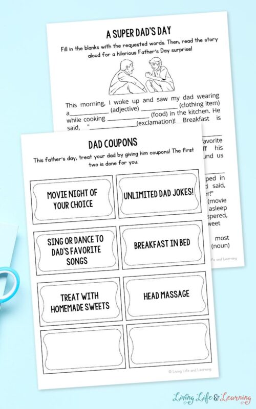 Father's Day Activity Sheets: Educational Way to Show Love