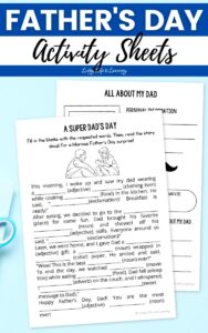Father's Day Activity Sheets: Educational Way to Show Love