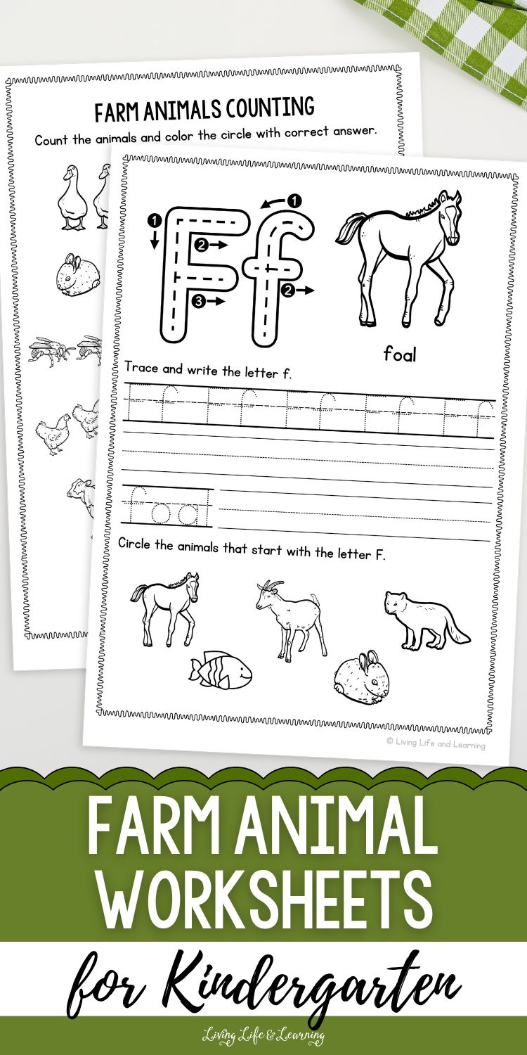 Printable Farm Animals Worksheets for Kindergarten: Fun Activities